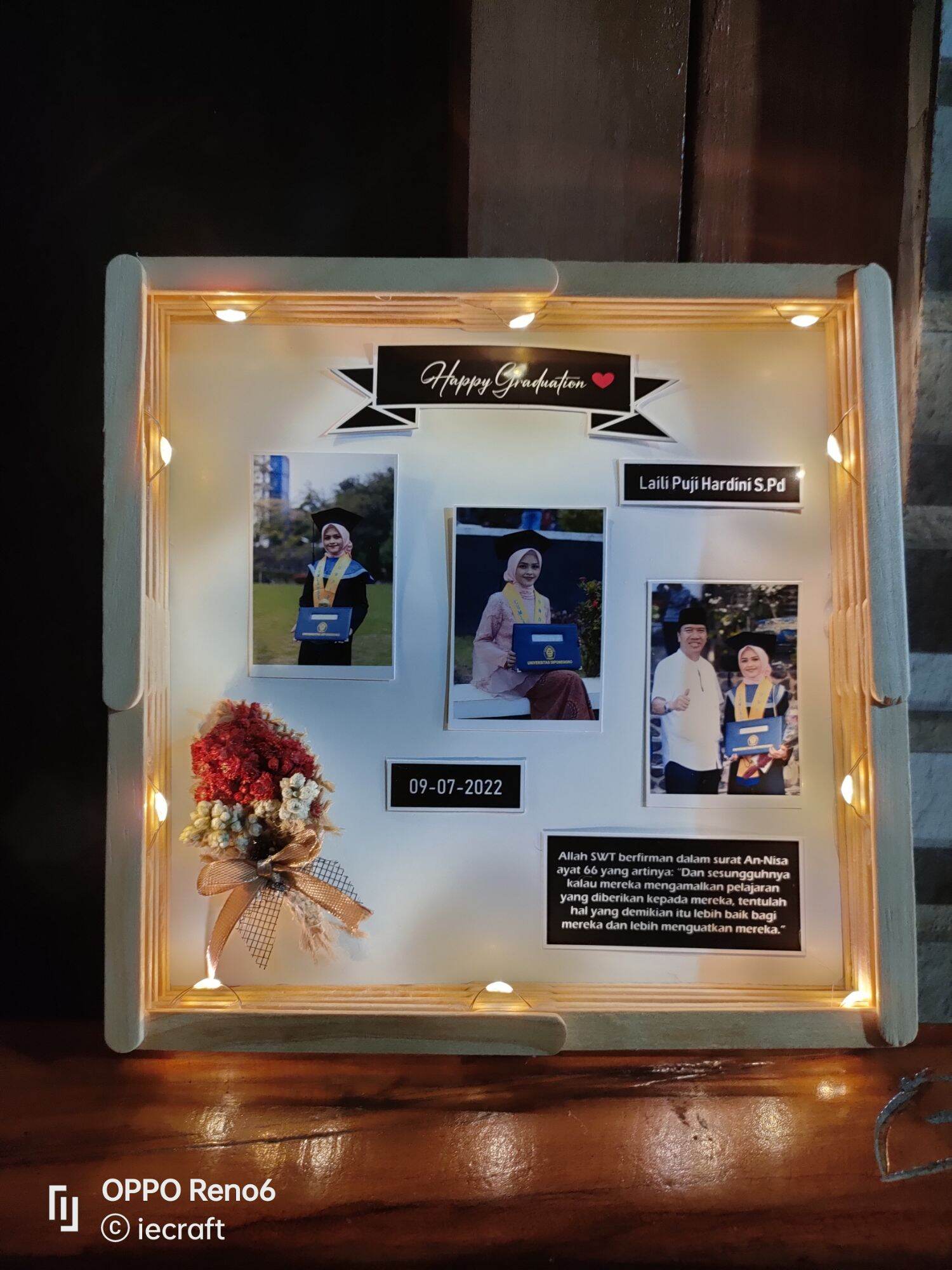 1 HARI JADI Square Frame Kado pernikahan kado ulang tahun kado ultah ...