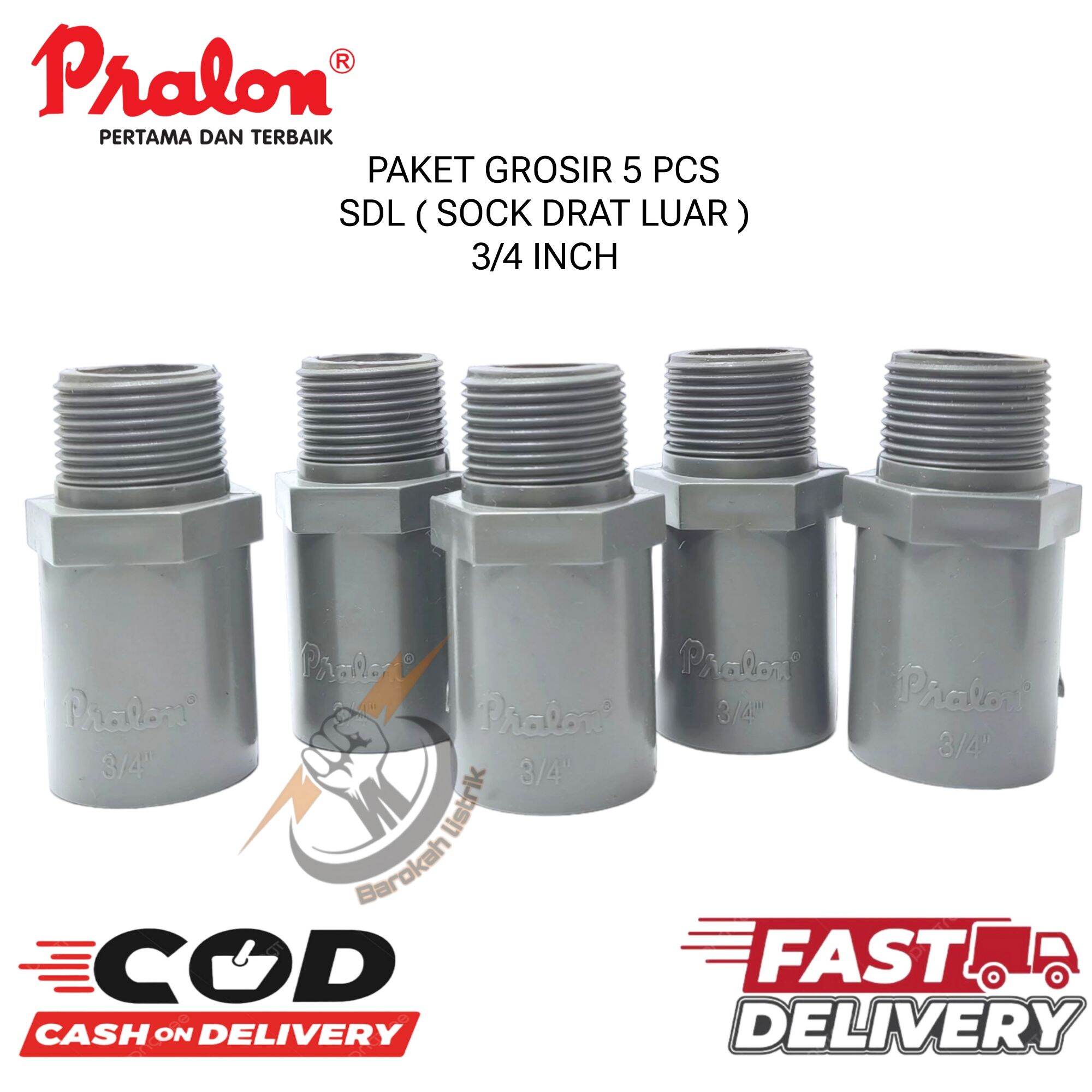 ( 5 PCS)SOK DRAT LUAR (SDL)3/4 INCH AW PRALON/VALVE SOCKET 3/4"AW/SOCK ...