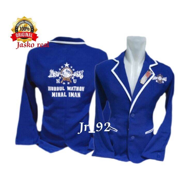 Jas pria bordir NU /jaz pria biru /jas santri /almet biru /jas biru ...