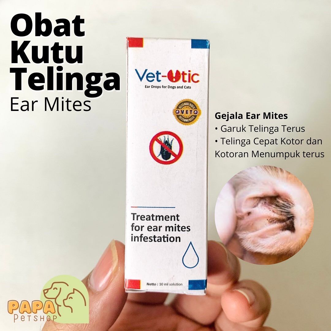 Vet Otic Obat tetes kutu Telinga Ear mites Vet-Otic Ear mite | Lazada ...