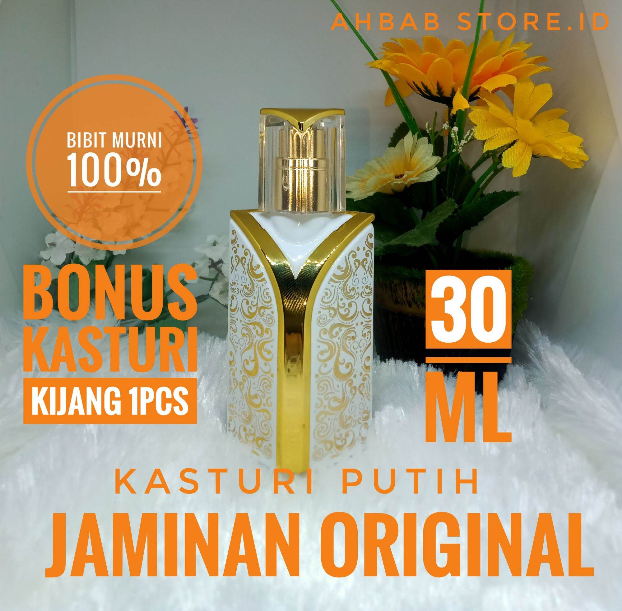 minyak wangi Misik kasturi putih asli original import Arab bibit murni tanpa campuran apapun ...