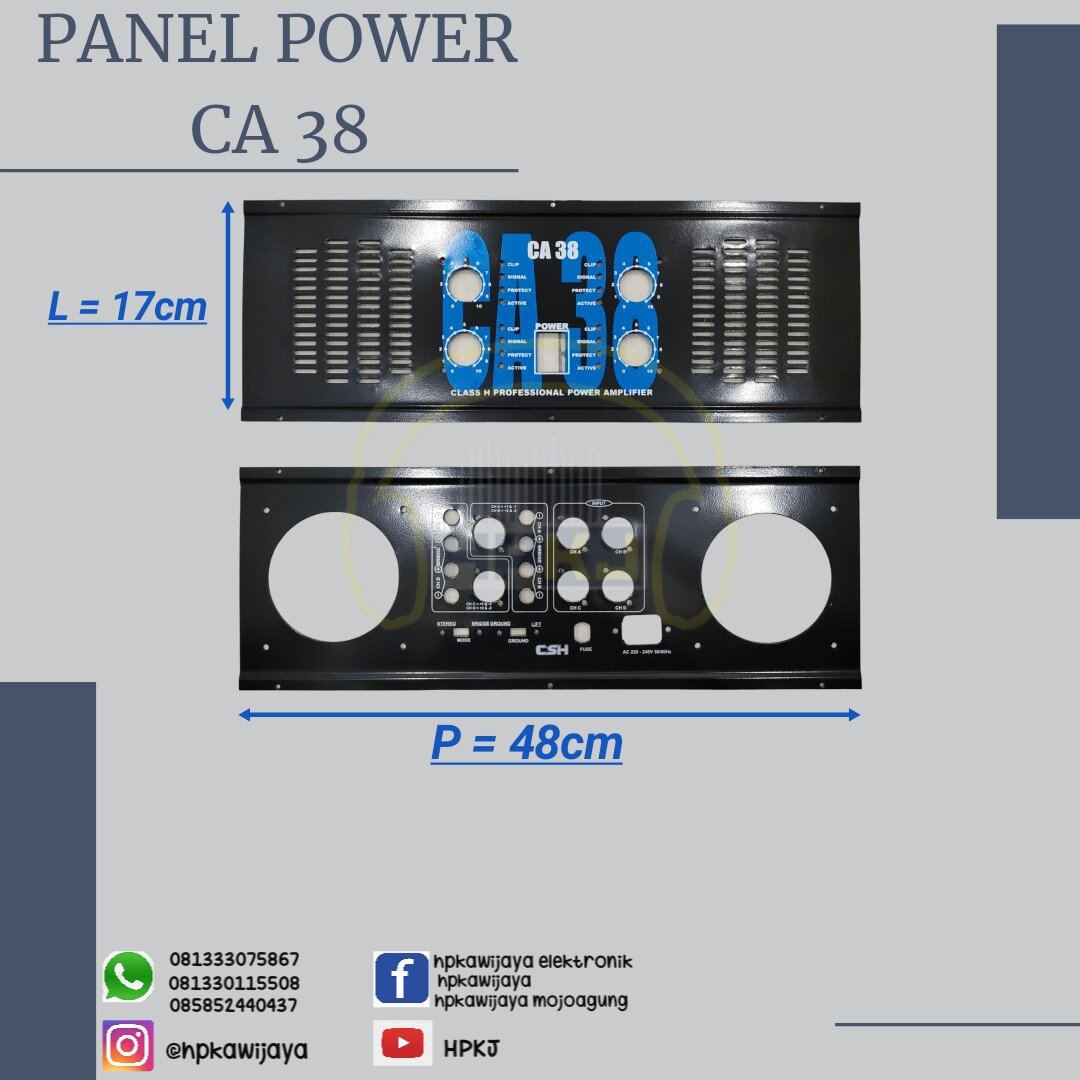 PLAT PANEL POWER AMPLIFIER CA 38 panel power ampli ca38 4ch | Lazada ...
