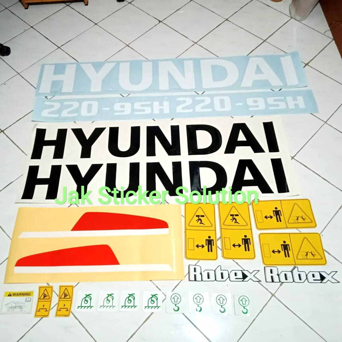 Stiker Hyundai R220-9SH Robex Sticker Alat Berat Excavator | Lazada ...