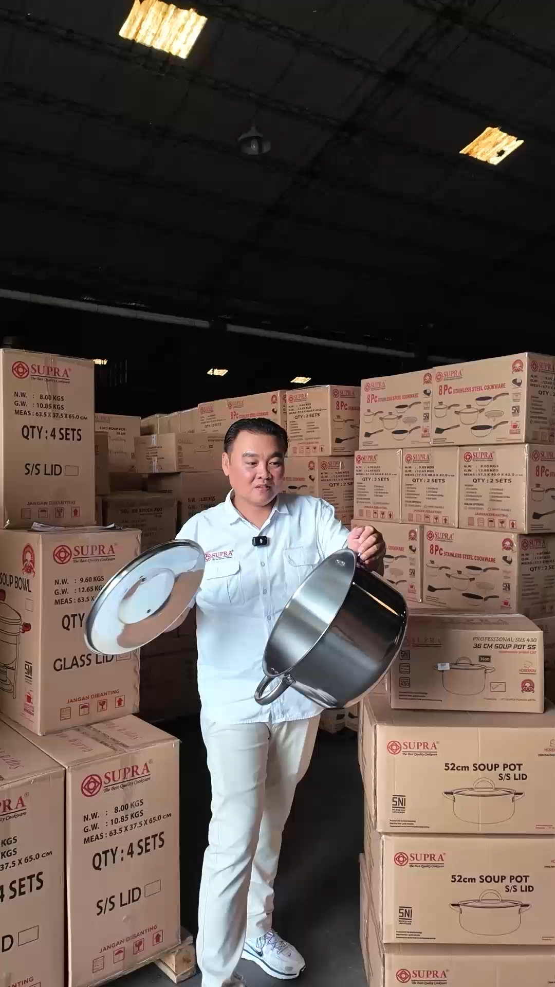 EXCLUSIVE KOKO SUPRA Panci soup pot 36cm tutup stainless STAINLESS ...