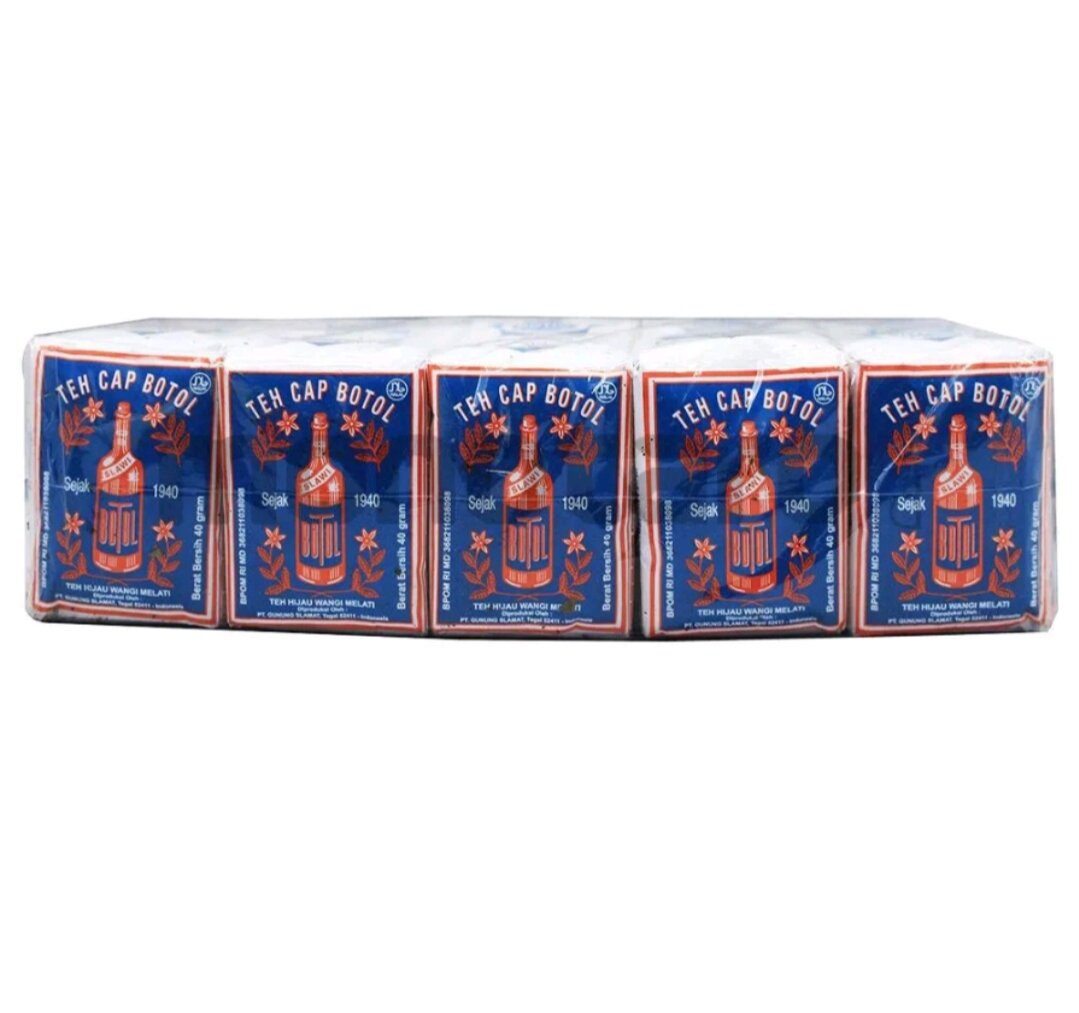 Teh cap botol biru Tubruk 40 gram pak isi 10 pcs | Lazada Indonesia