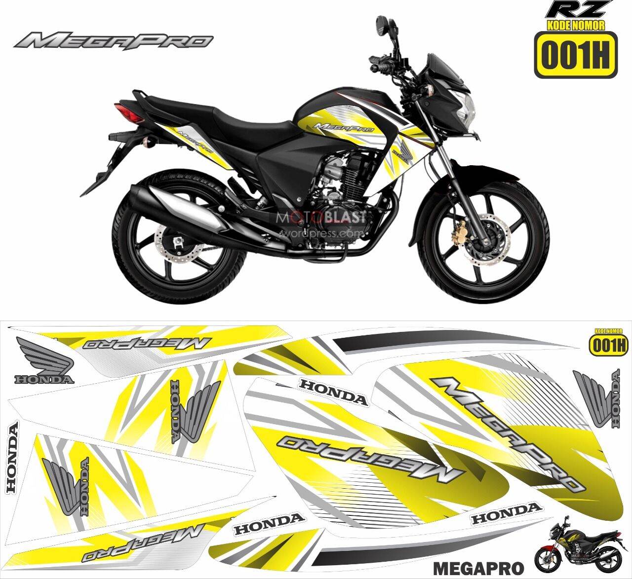striping honda mega pro / striping megapro / decal megapro / variasi ...