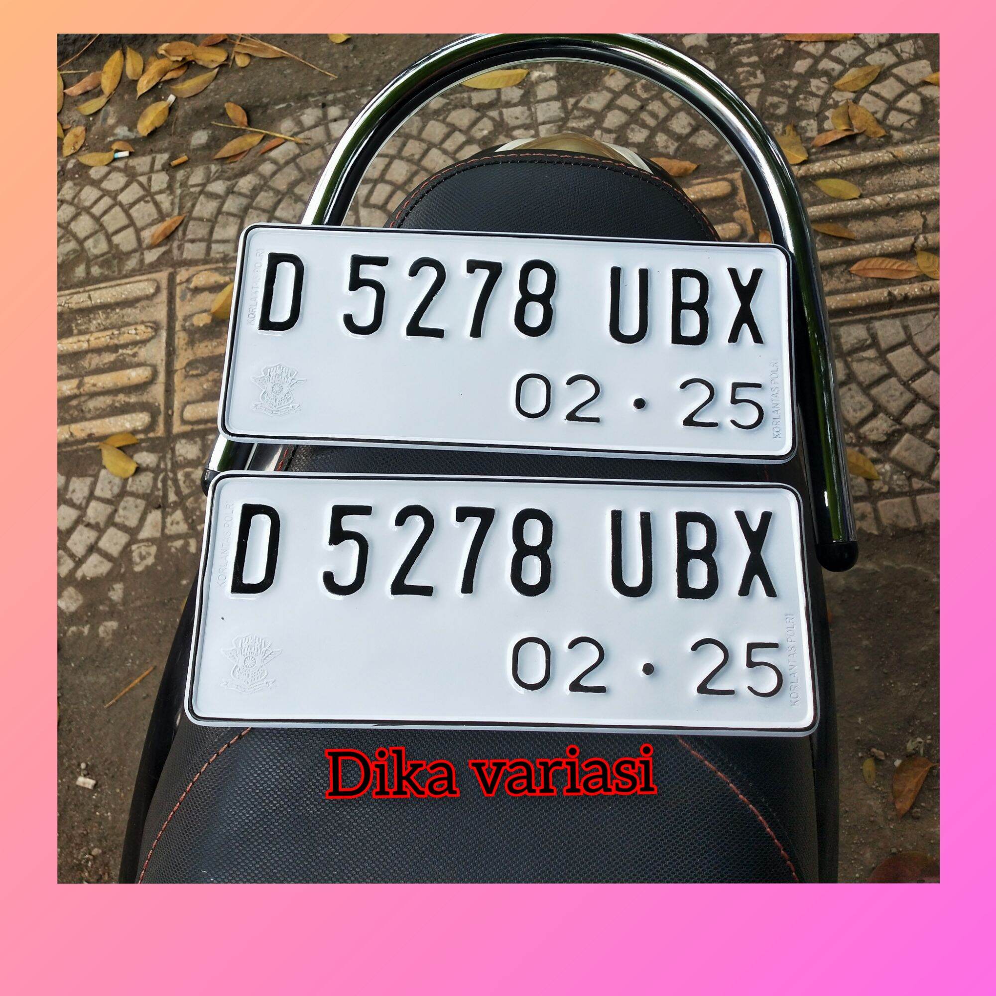 plat motor putih font standar 2pcs | Lazada Indonesia