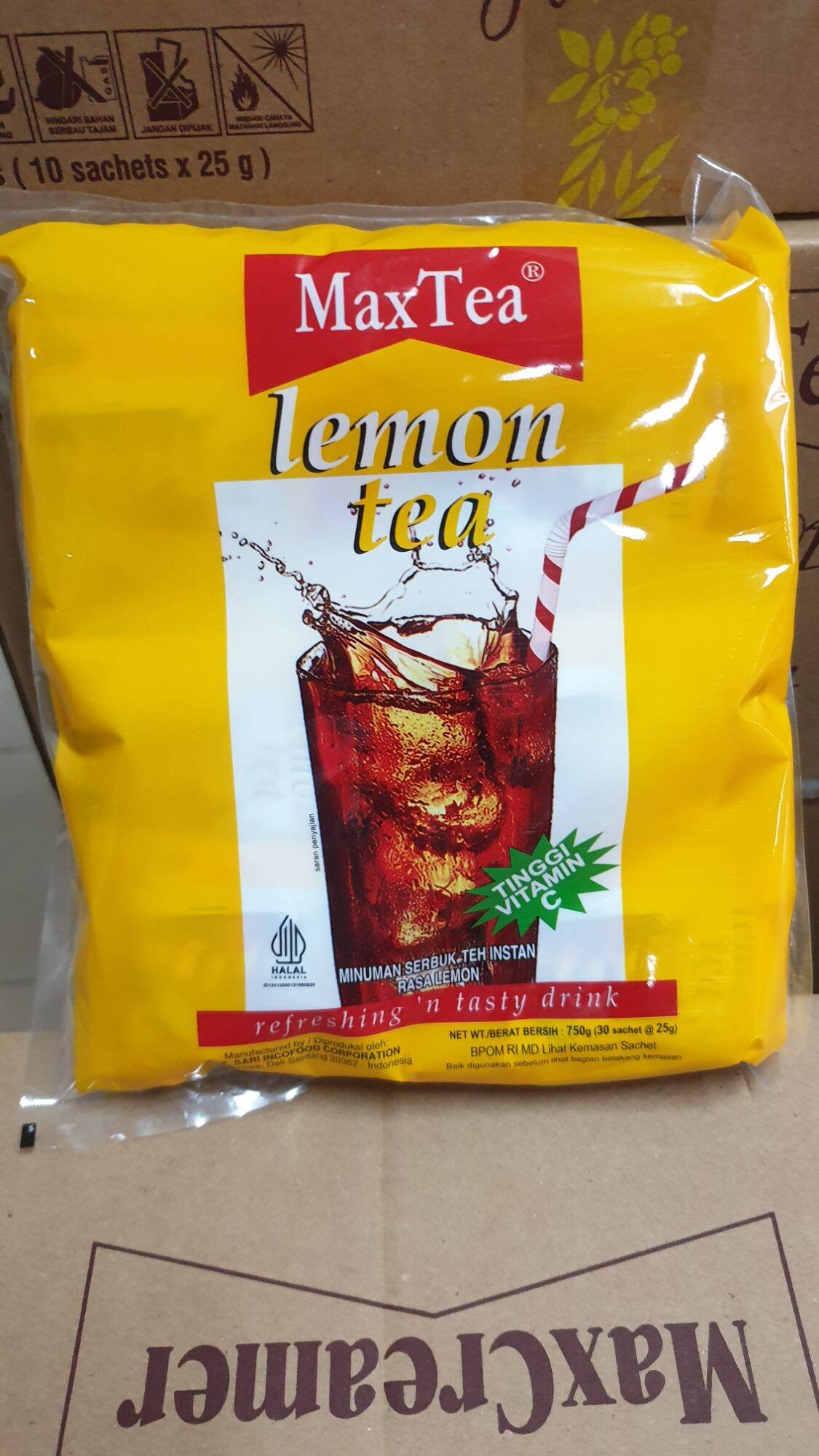 Max Tea Lemon Tea 3 renteng / 30 sachet | Lazada Indonesia