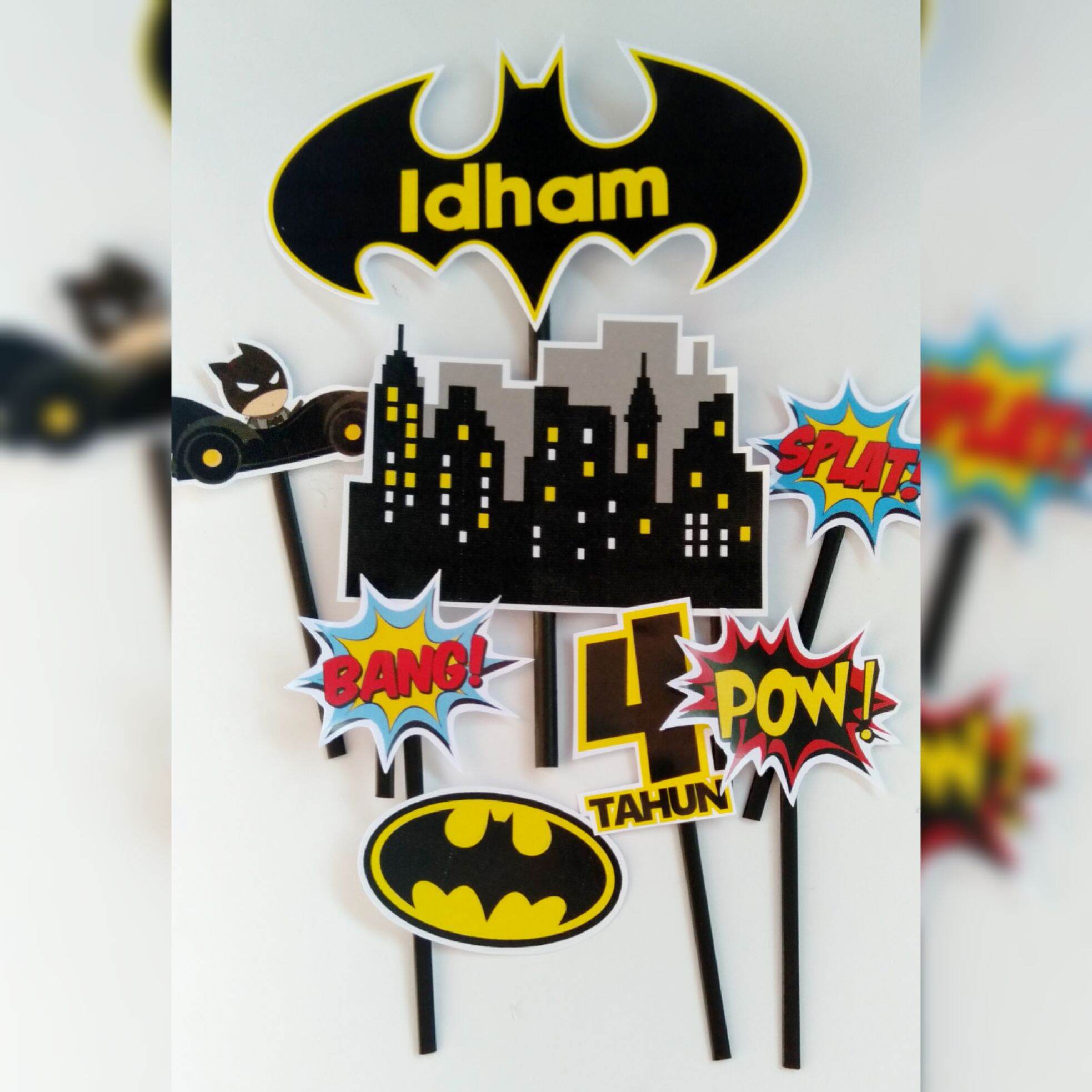 TOPPER BATMAN CUSTOM NAMA | Lazada Indonesia