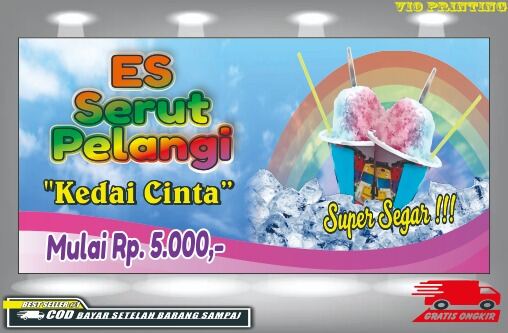 ⭐⭐⭐⭐⭐spanduk Banner Es Serut Pelangi Banner Es Serut Pelangi Ukuran 120x60 Cm Lazada Indonesia