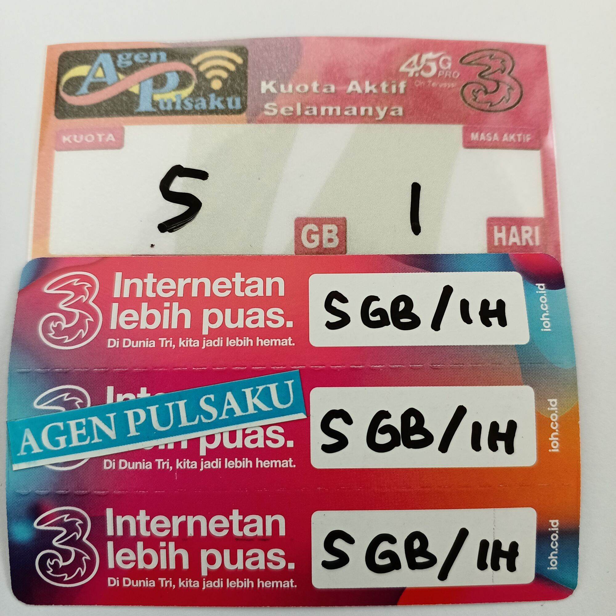 Voucher Three vocer tri happy 1.5 GB masa aktif 1 hari | Lazada Indonesia