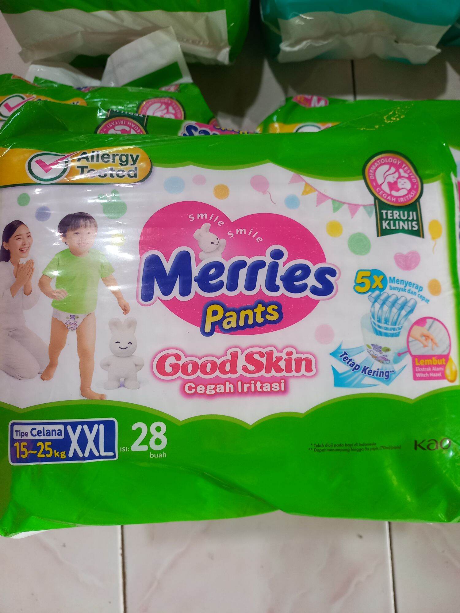 Merries good skin XXL 28 (15-25 kg) | Lazada Indonesia