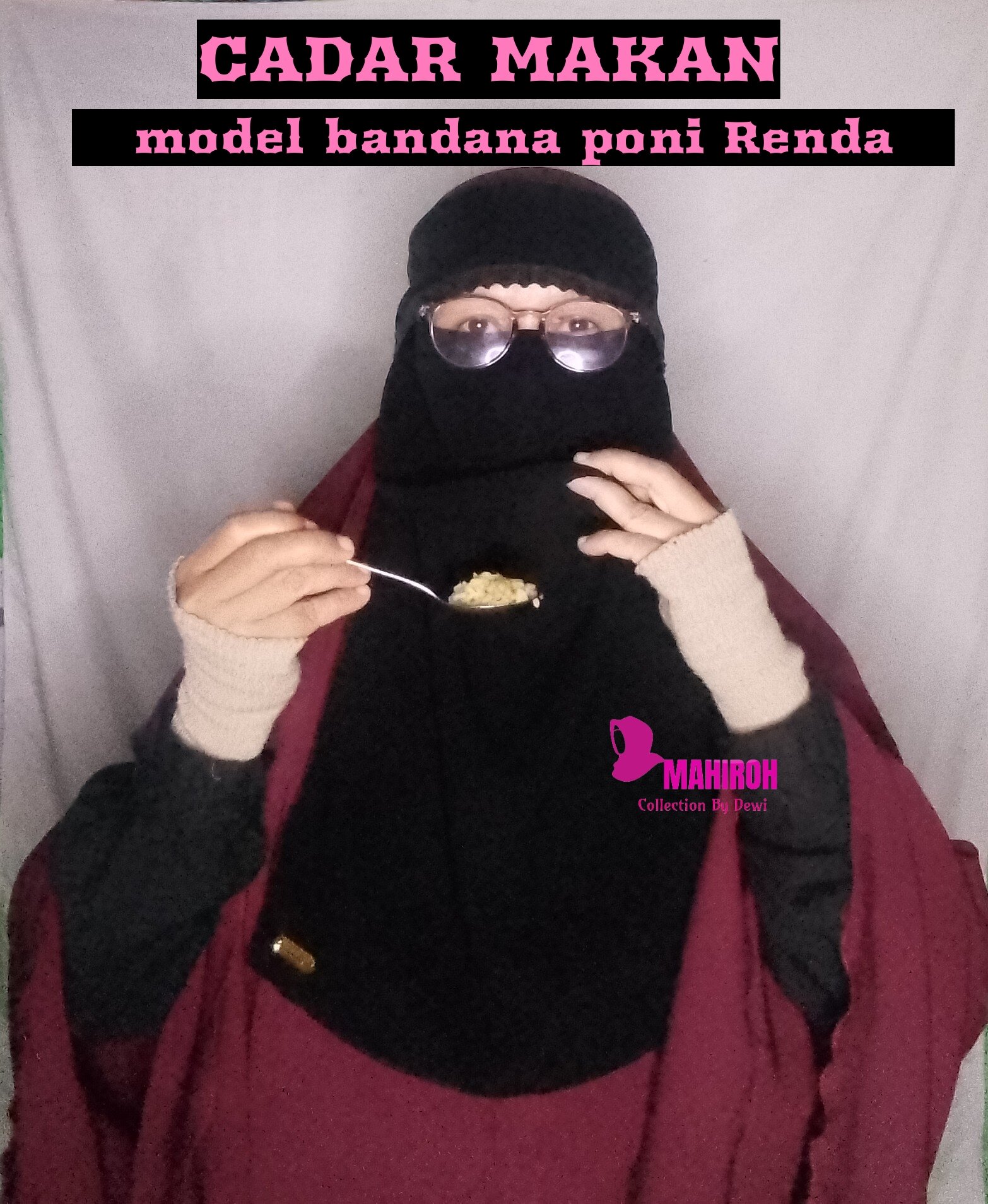 CADAR MAKAN MODEL CADAR BANDANA PONI RENDA SIFON ARAB PREMIUM WARNA ...