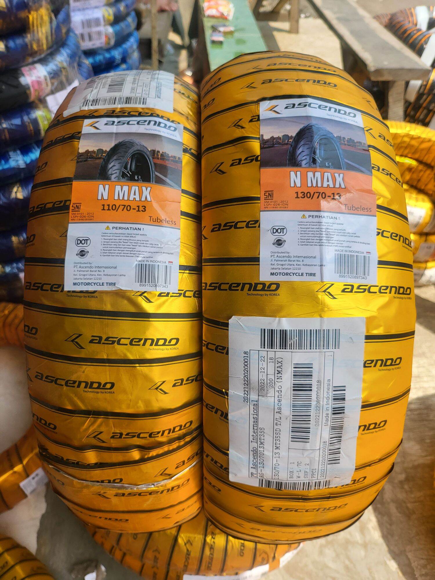 BAN LUAR NMAX RING 13 ASCENDO(SNI) 110/70 & 130/70 HARGA SATUAN ...