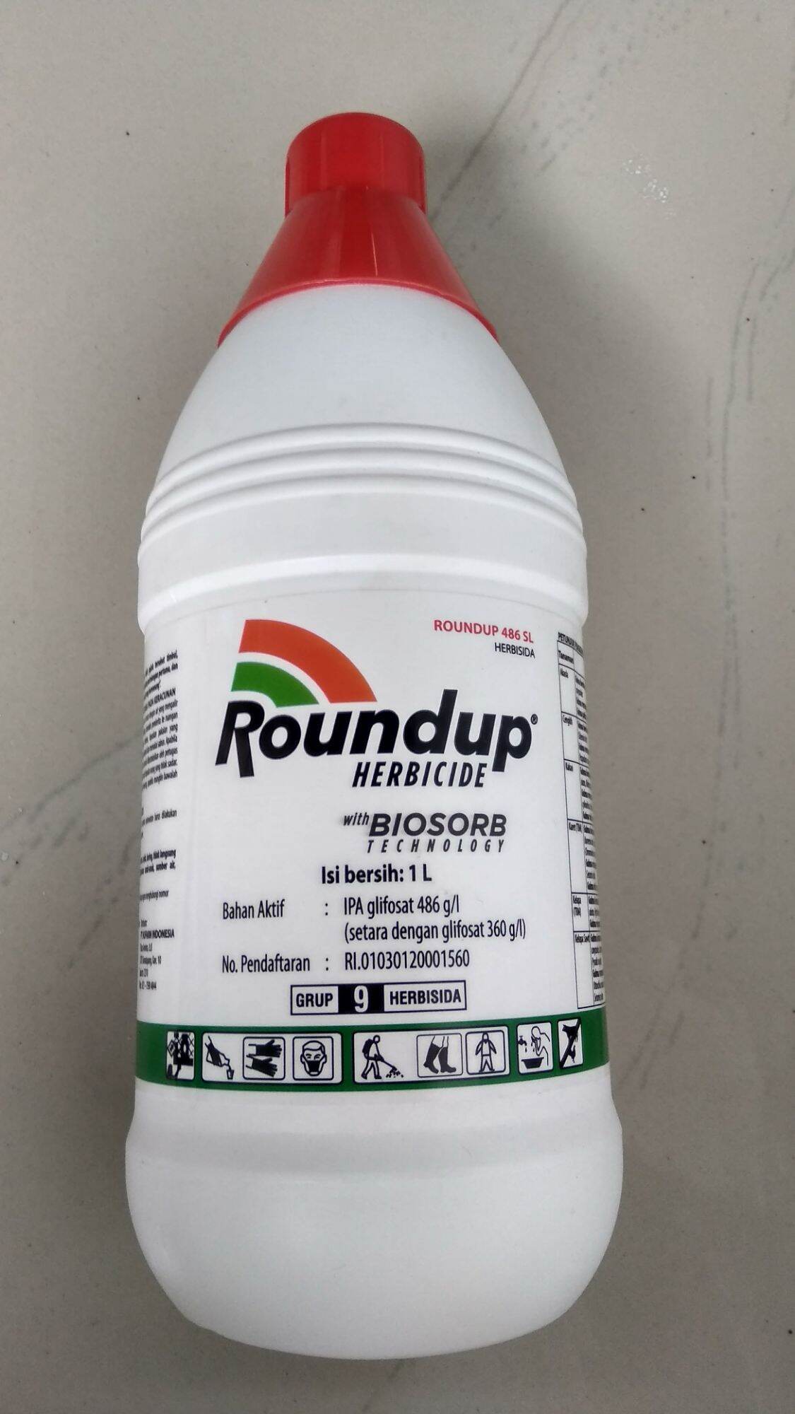 Roundup 486sl 1 liter Herbisida Sistemik Pembasmi Rumput Sampai Akar ...