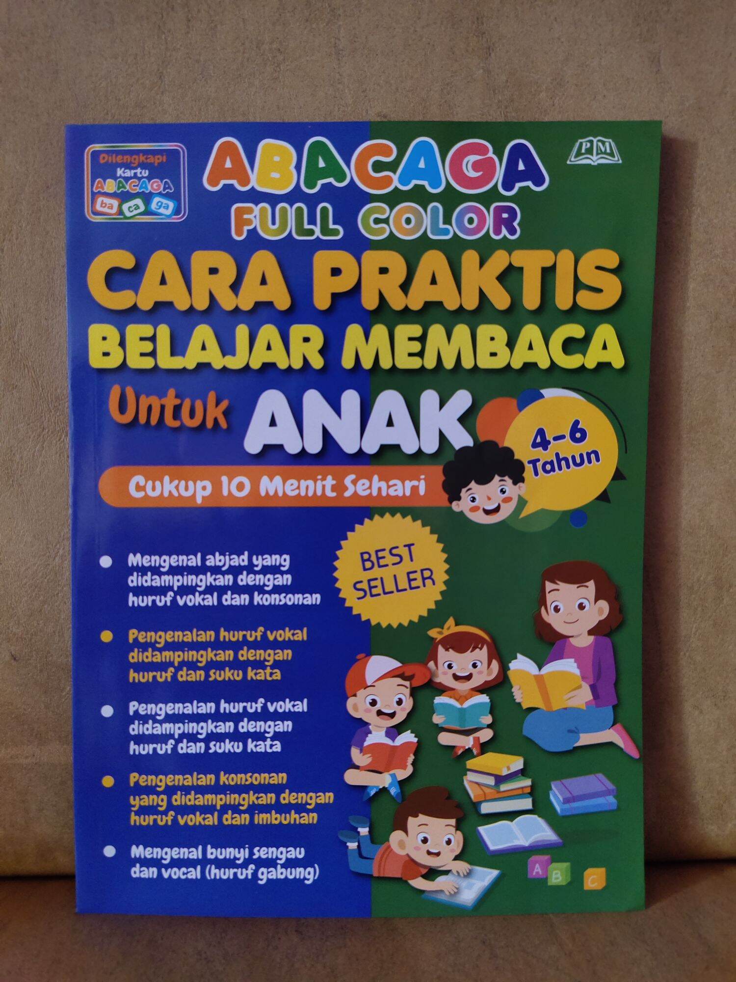 Buku anak tk paud abacaga full color cara cepat belajar membaca untuk ...
