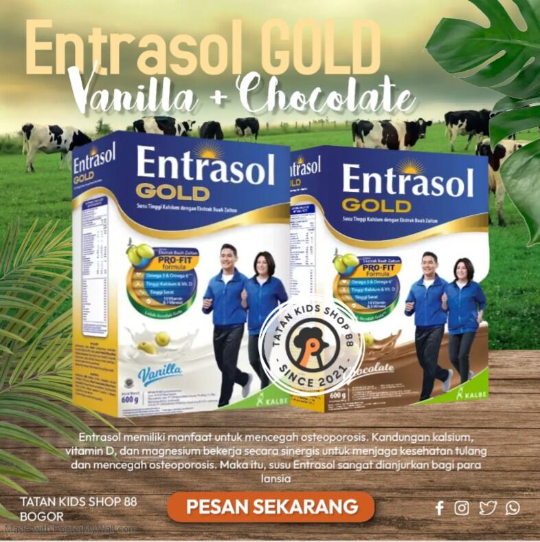 Susu Entrasol Gold Vanila Dan Coklat 600 gram Untuk Menjaga Kesehatan ...