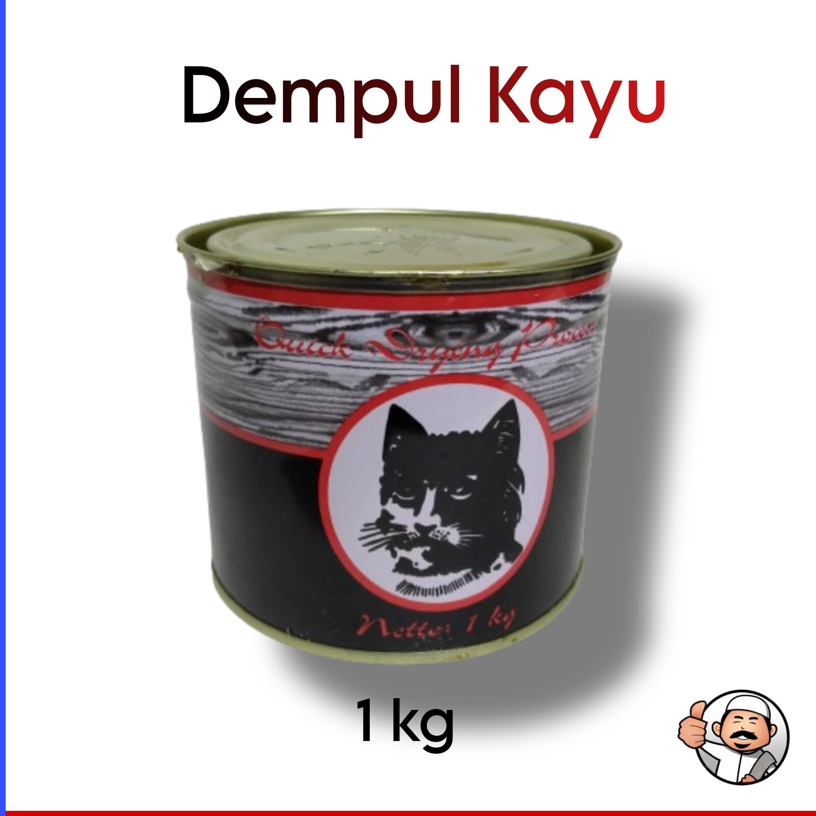 Plamur kucing Dempul kayu ukuran 1kg warna putih pintu jendela kusen ...