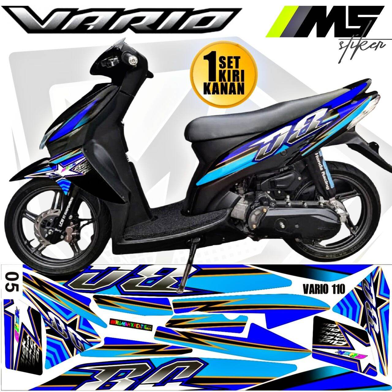 Decal Sticker Striping Variasi Vario 110 Old 2006-2013 (CLICK Tune Up ...
