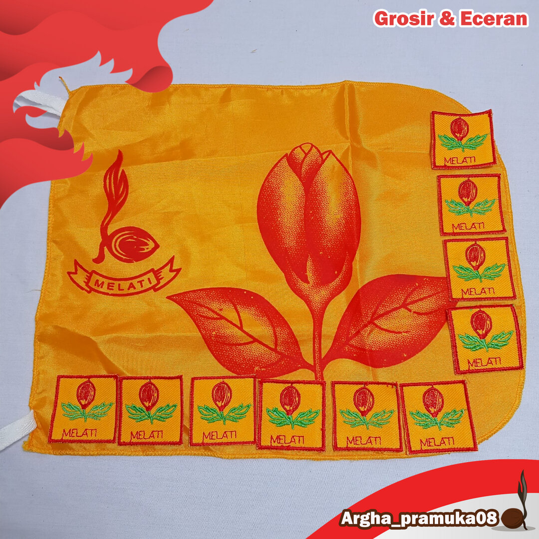 Tanda Regu Pramuka Putri Bunga Melati Paket Bed 10 Bendera 1 pcs ...