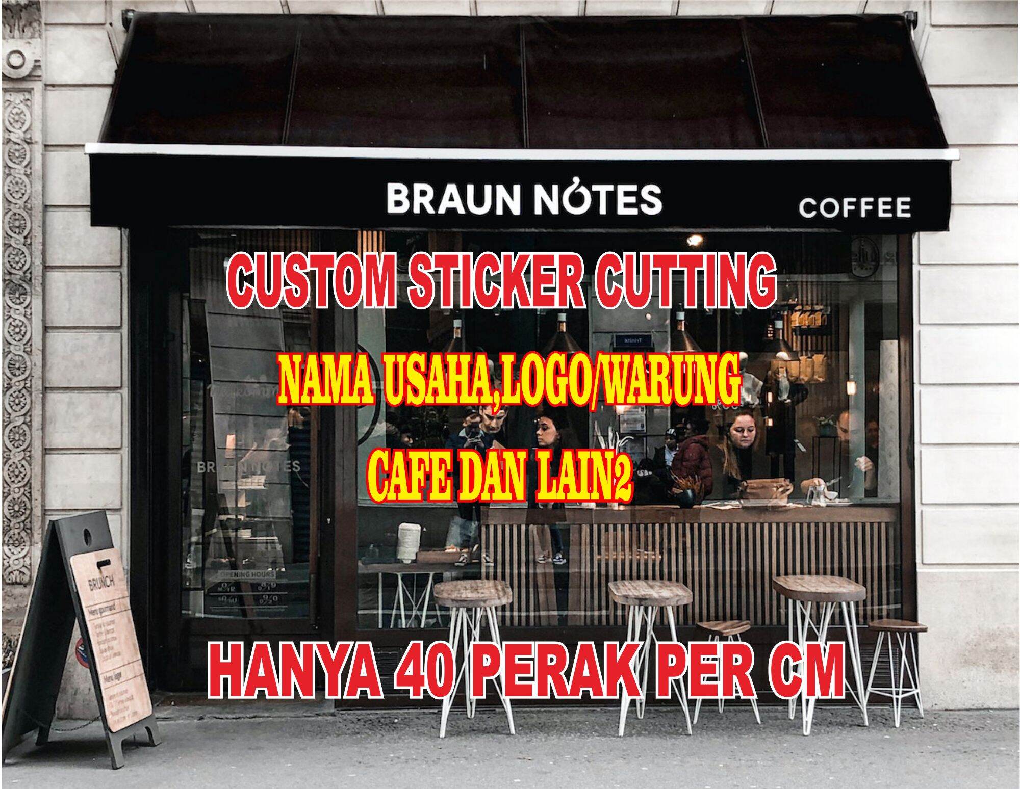 STIKER HURUP CUSTOM/ STIKER GEROBAK/ NEON BOX/ GAMBAR SENDIRI/ CUSTOM ...