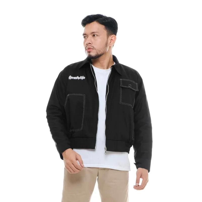BOXY WORK JAKET - BOXY JAKET BORDIR by qwertylife | Lazada Indonesia