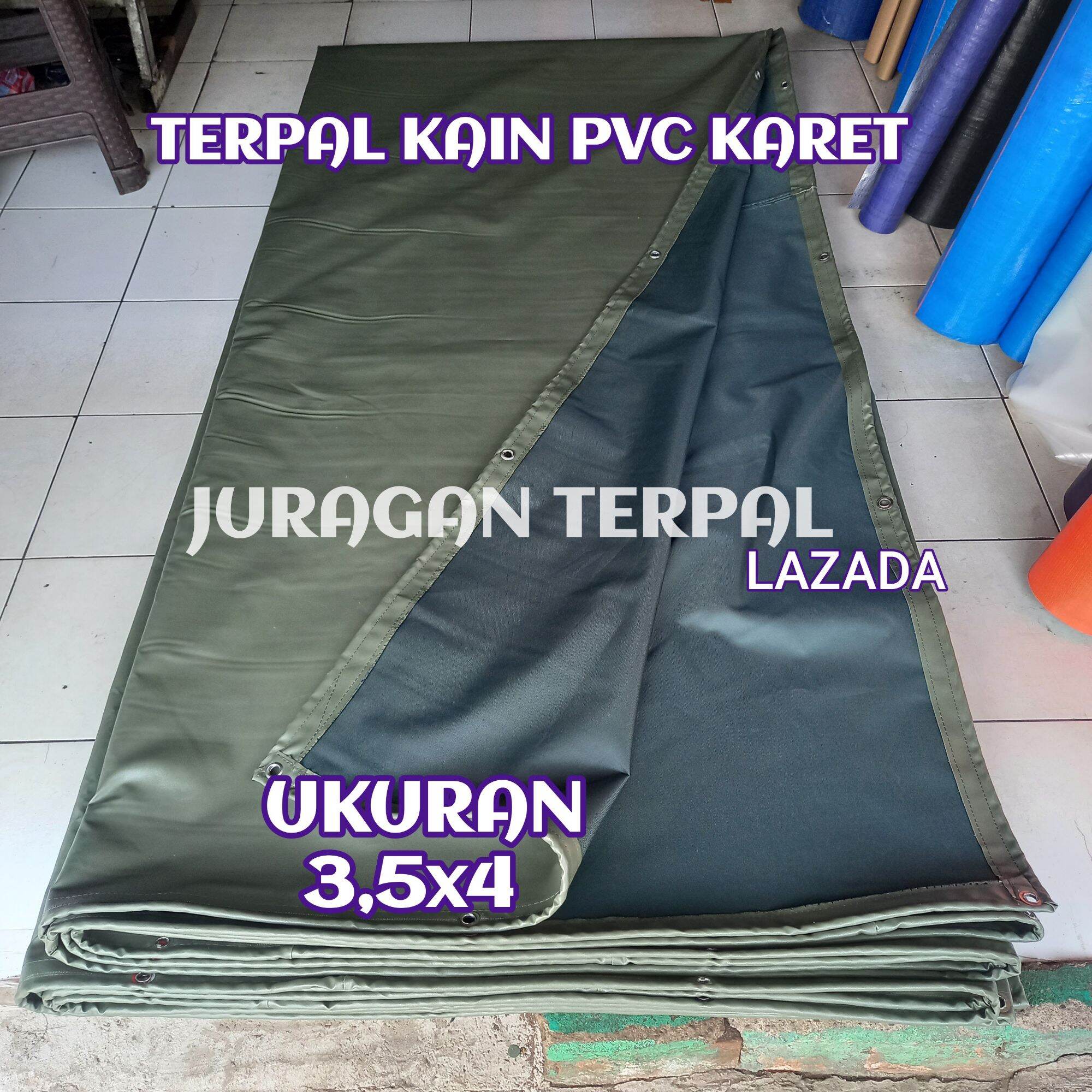 terpal kain cv tentara pvc karet ukuran 3,5x4 | Lazada Indonesia