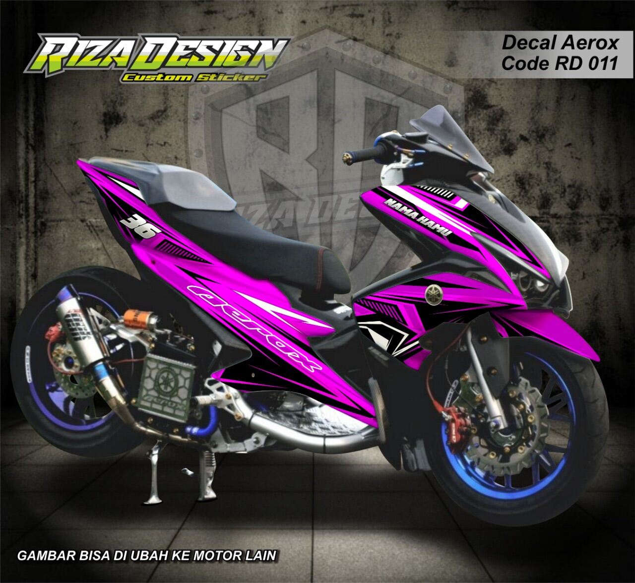 Decal sticker aerox (bisa custom tulisan) | Lazada Indonesia