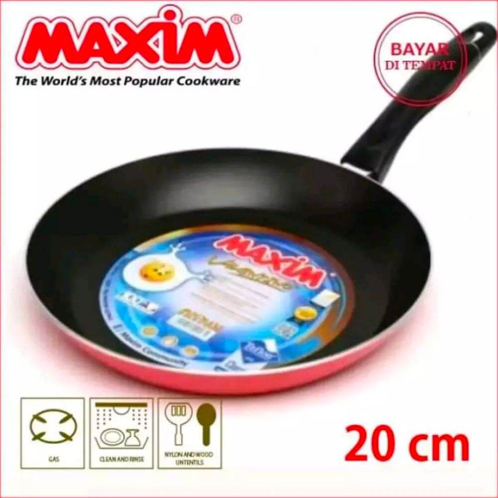 Fry pan wajan penggorengan maxim fry fan valentino ukuran 12 18 20 22 ...