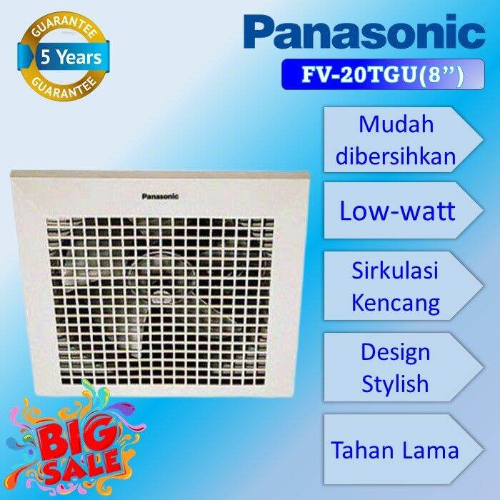 Panasonic FV-20TGU(8") Ceiling Exhaust Fan Kipas Eksos Plafon Siling ...