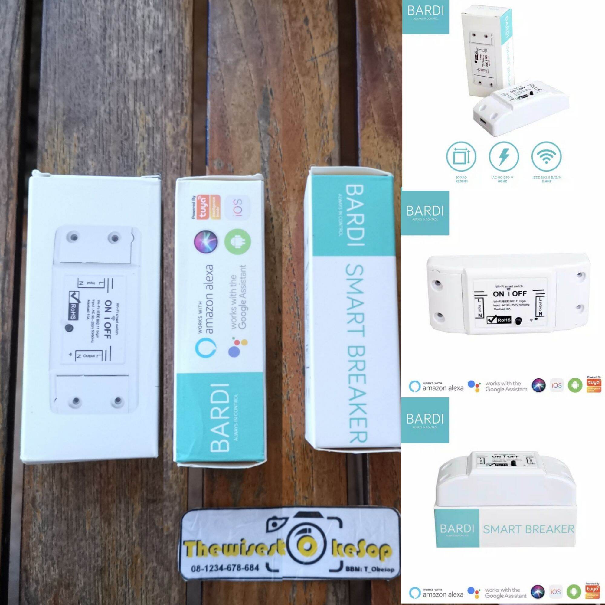 BARDI Smart BREAKER ON OFF Switch Wireless IoT Home AutomationOriginal 100 %Garansi ResmiBardi ...