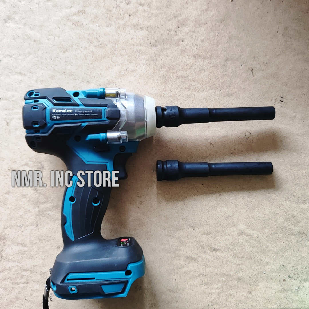 Paket Set Komplit Mata Kunci Shock Extra Panjang Impact 16pcs 7-24mm Drive 1/2", Pas Sok Socket ...