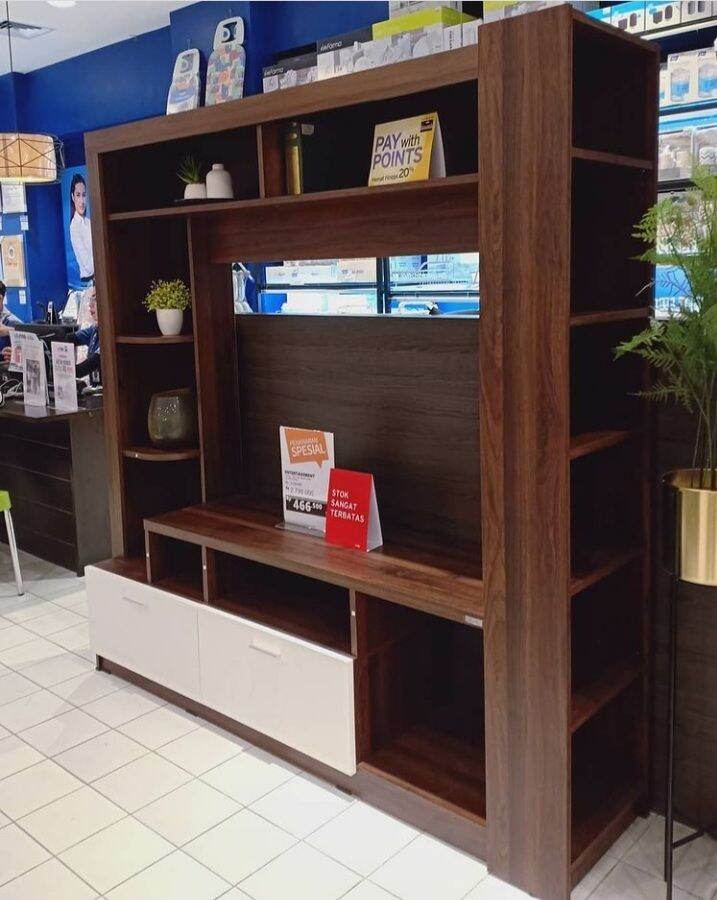 Lemari tv informa colmar walnut rak tv stand tv meja tv tempat tv ...