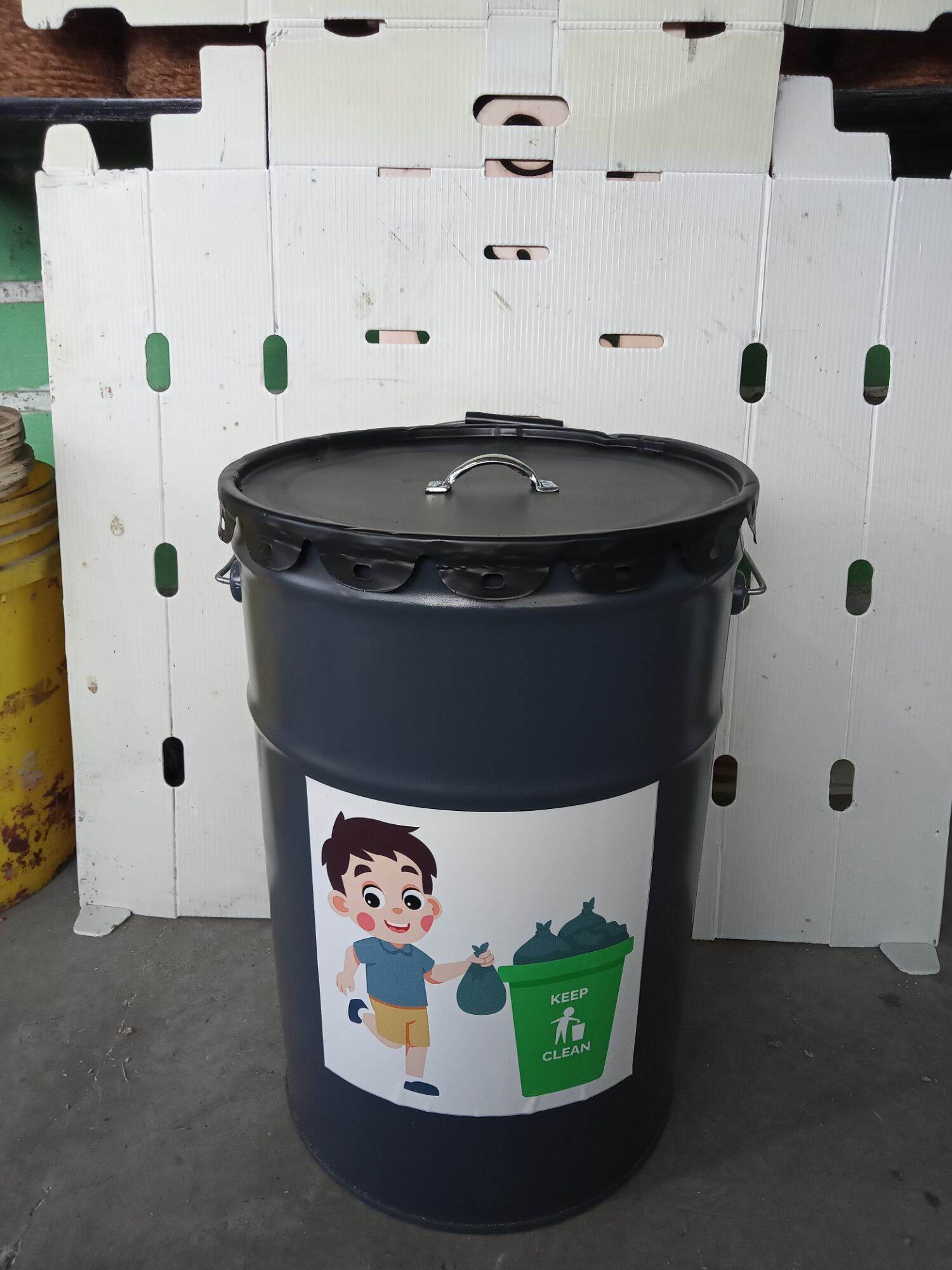 Tong Sampah Bakar Tempat Sampah Pakai Roda Tong Asli 25ltr/20Kg ...