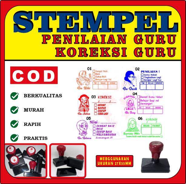 stempel nilai guru / koreksi / cheked / reward | Lazada Indonesia