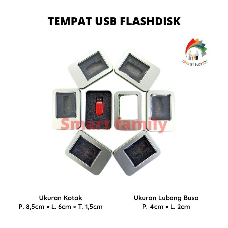 Kotak Tempat Usb Flash Disk Warna Silver Mettalic | Lazada Indonesia