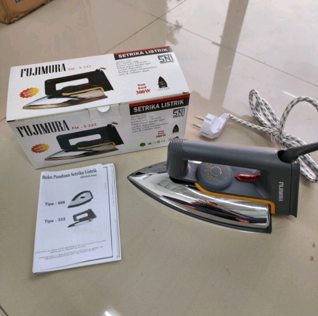 Setrika listrik Fujimura Stainless steel otomatis 300watt SNI FM S 333 ...