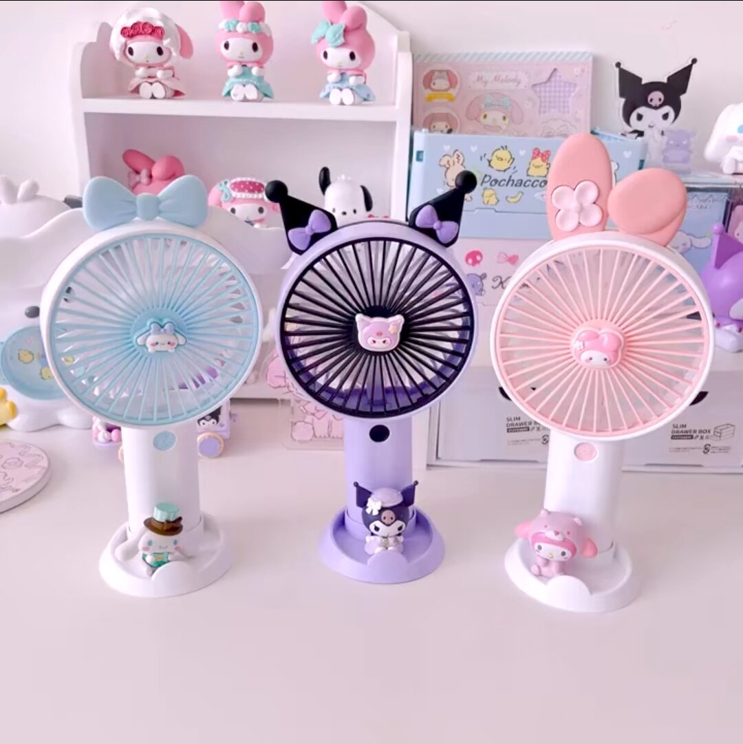 KIPAS MINI FUN MOTIF SANRIO TANDUK & LABUBU KARAKTER LUCU DAN IMUT ...