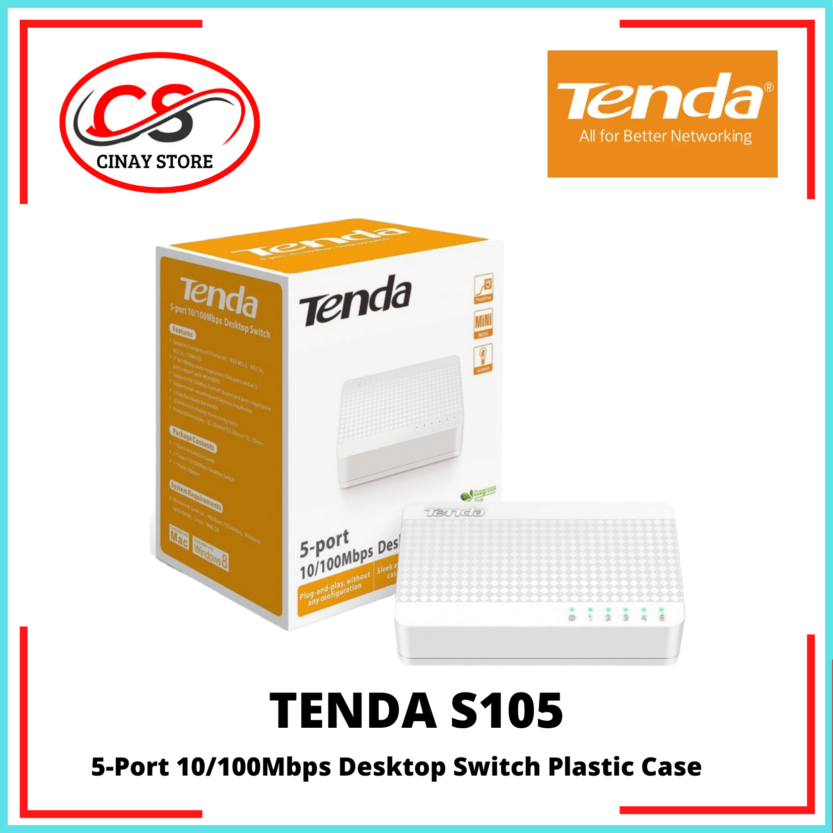 Tenda S105 5-port Ethernet Switch | Lazada Indonesia