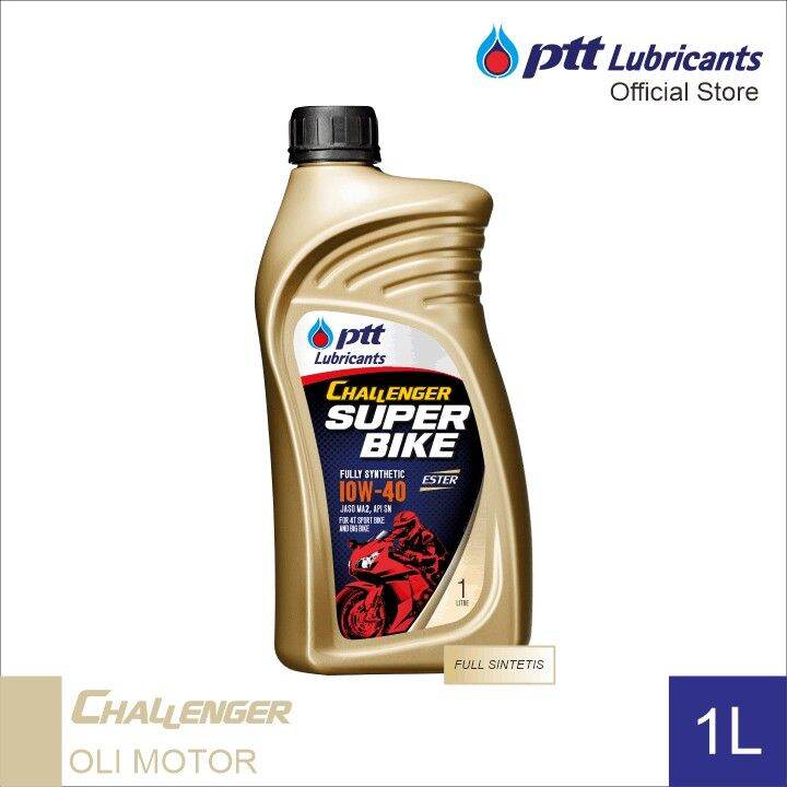 Oli PTT Challenger Super Bike 10W40 4 Tak 1 Liter | Lazada Indonesia