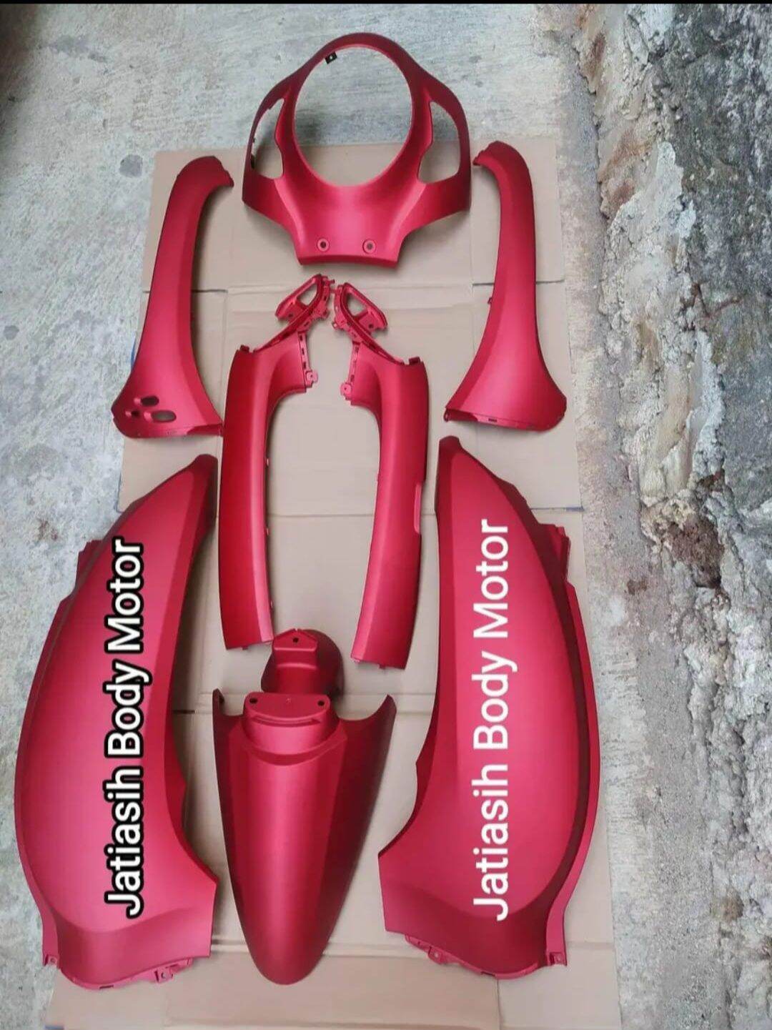 full set body scoppy merah doff 2020-2023 k2f original honda | Lazada ...