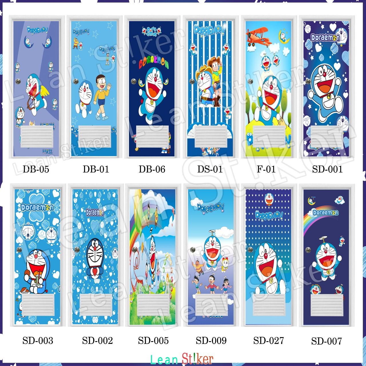 STIKER PINTU KAMAR MANDI MOTIF DORAEMON | Lazada Indonesia