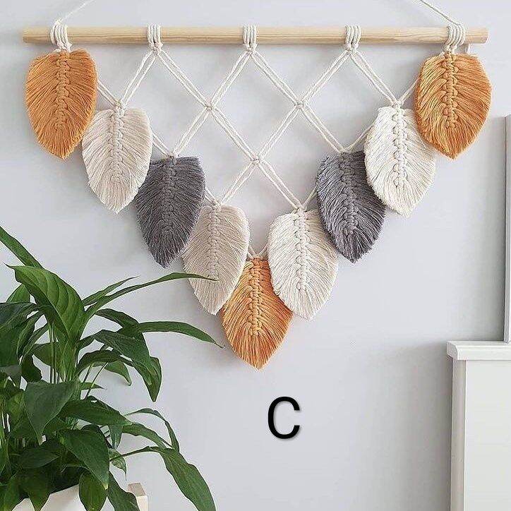 Leaf makrame- hiasan dinding makrame daun -pohon makrame v 9 | Lazada Indonesia