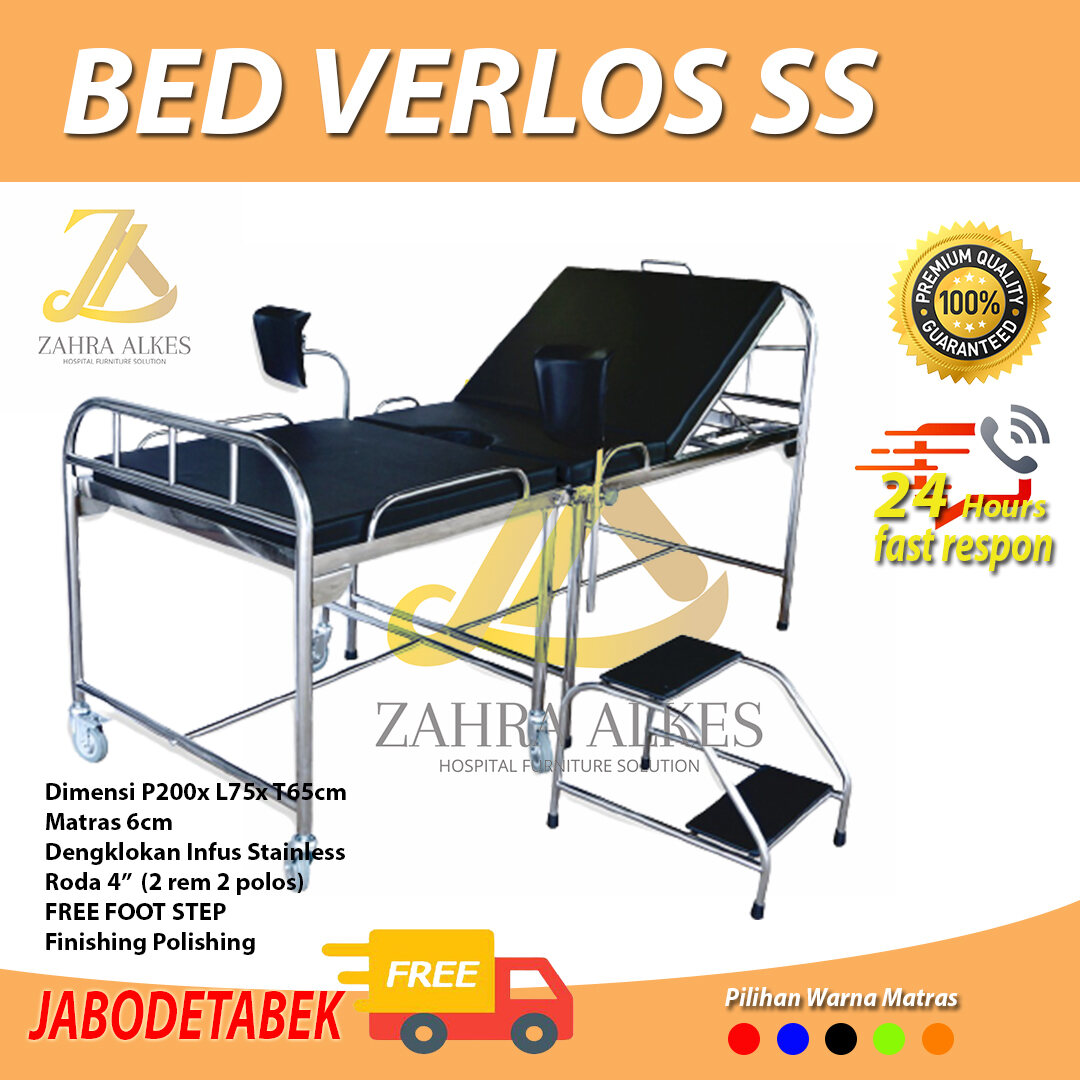 bed partus - verlos bed - meja kebidanan Obgyn Gynecolog stainles ...