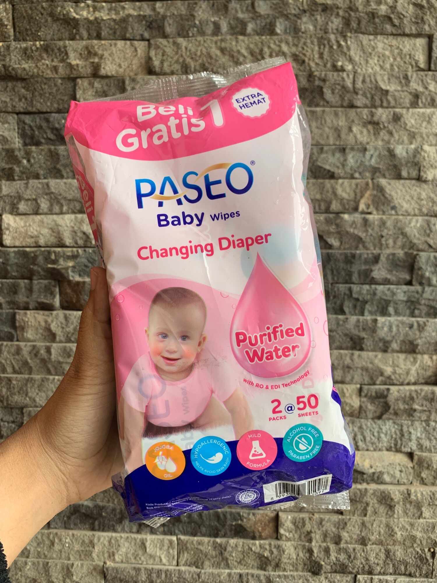 Paseo Tissue tisu Basah bayi paseo Baby Wipes Changing Diaper / 50 ...