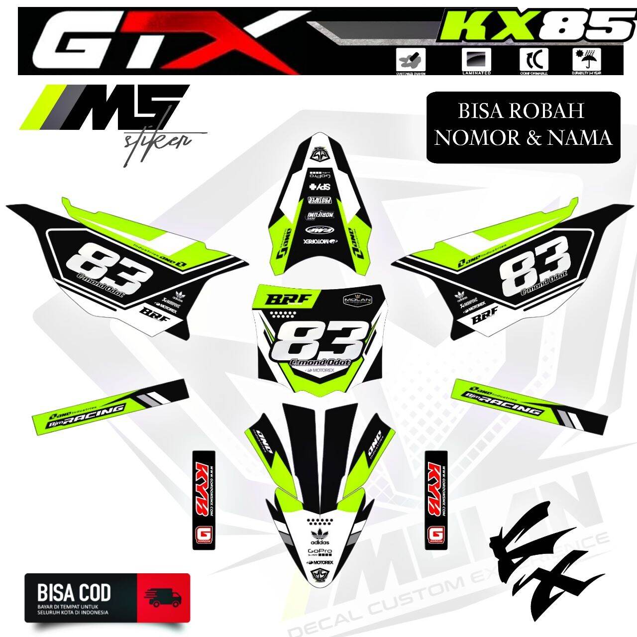Decal Sticker Striping Variasi Fullbody Cross Trail Bebek Standar GTX ...