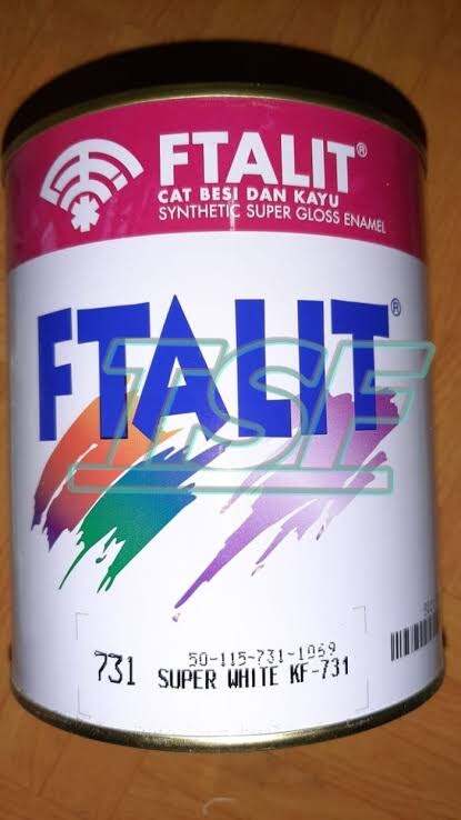 FTALIT SUPER WHITE 1kg cat kayu dan besi cat minyak 1 kg | Lazada Indonesia