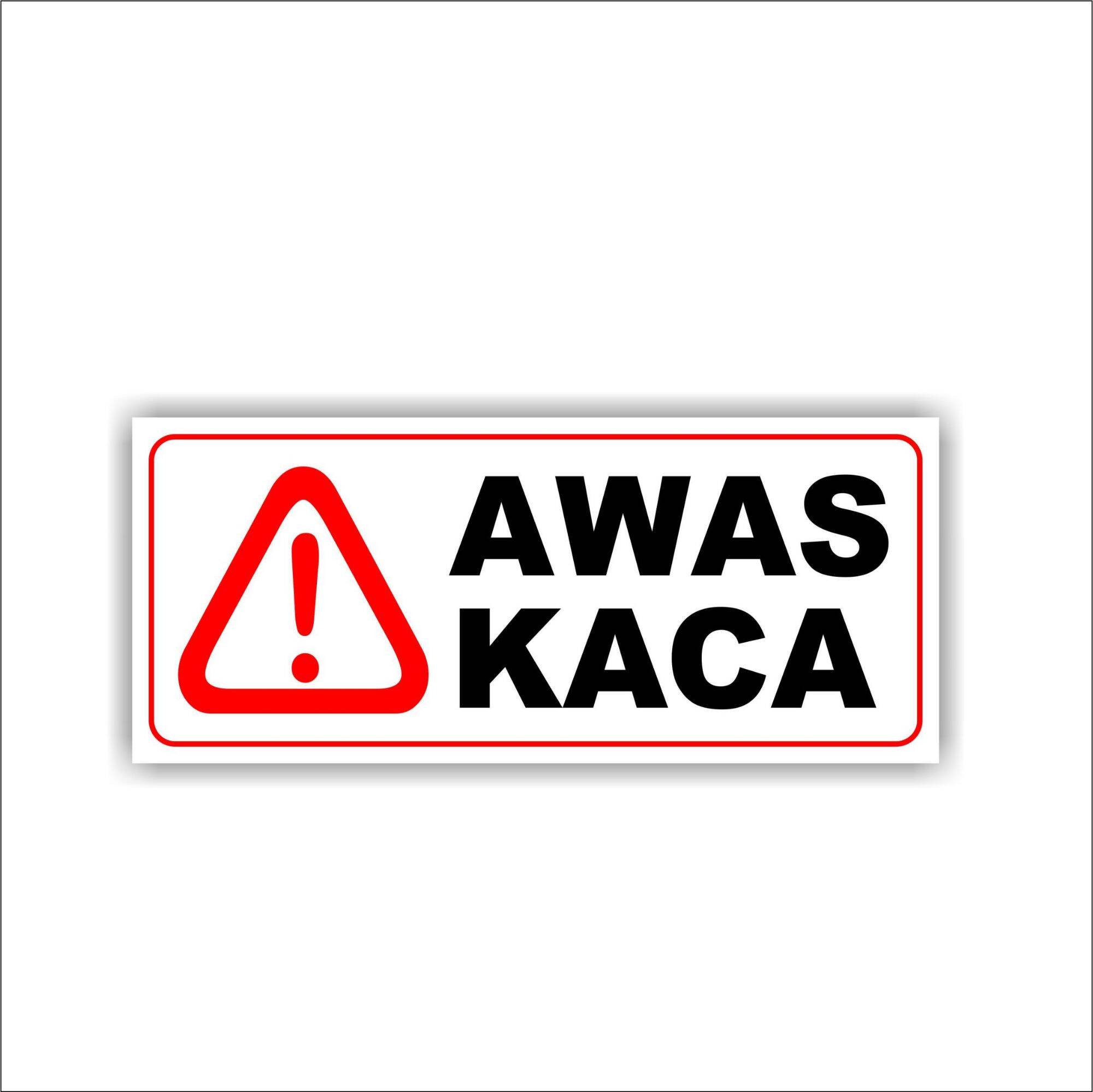 Stiker tempel tulisan awas kaca murah parah | Lazada Indonesia