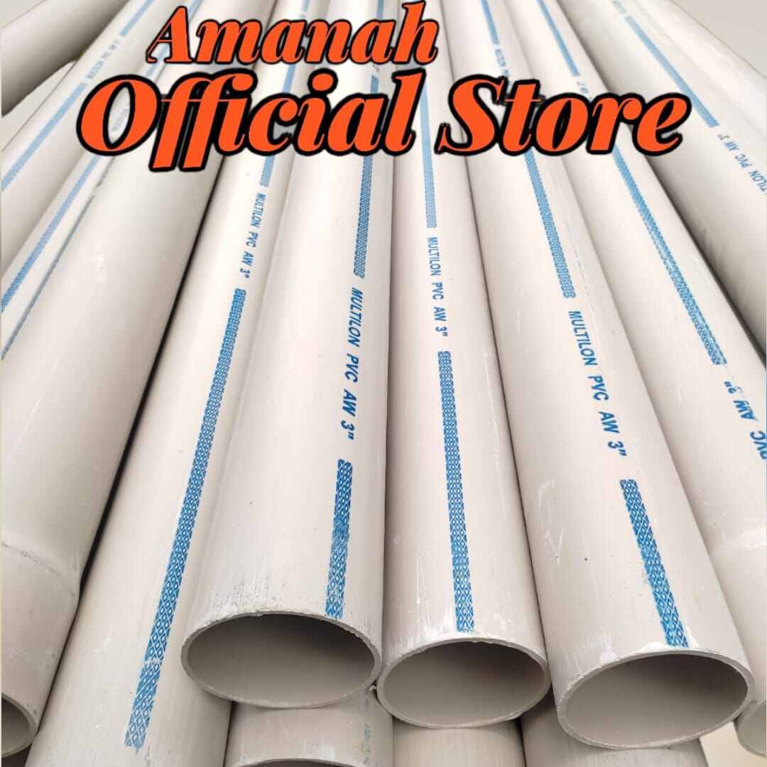 PIPA PVC air super tebal AW 3 inch setengah meter 1/2 meter | Lazada Indonesia
