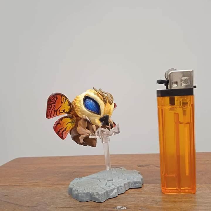 mainan static figure godzilla chibi mothra statue tinggi sekitar 5 inch ...